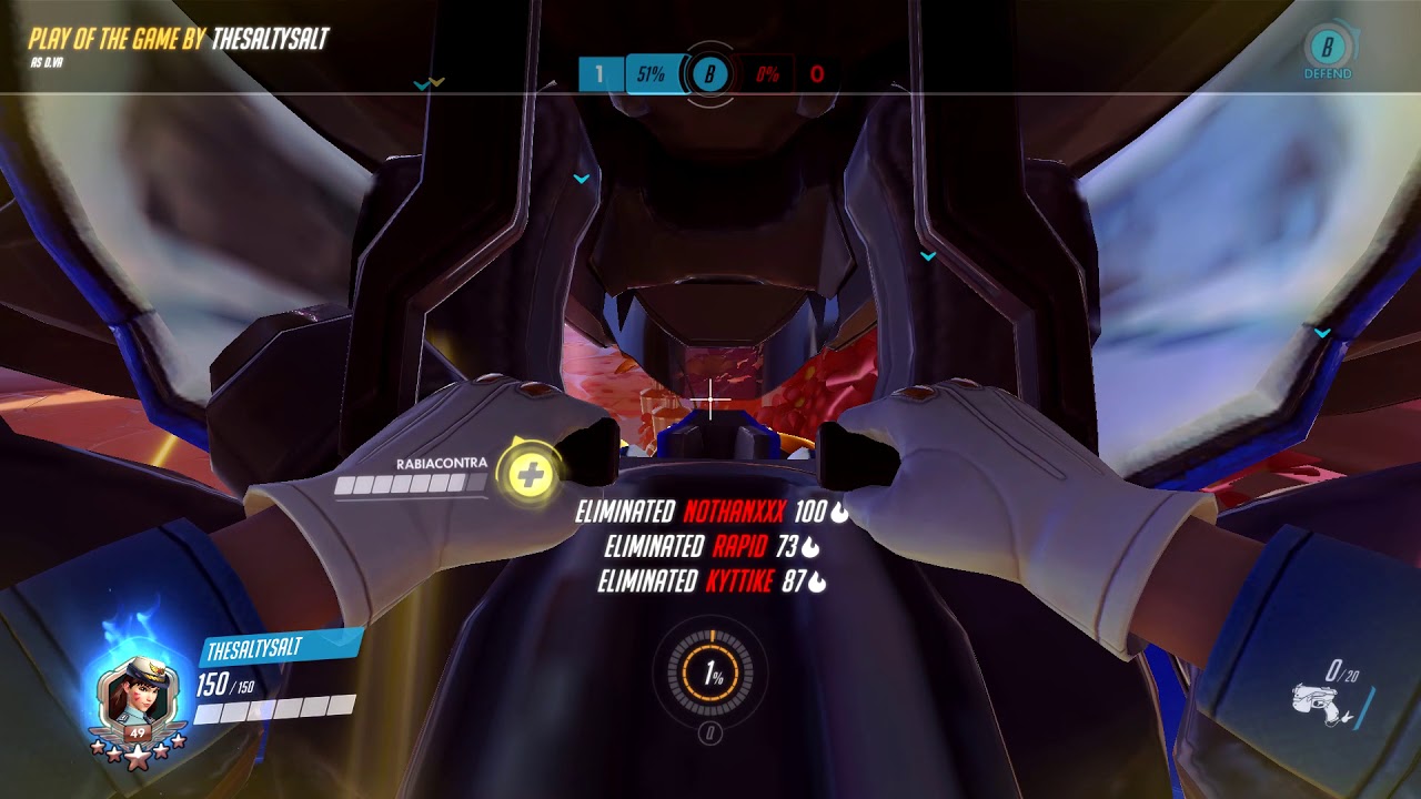 Overwatch - D.Va ultimate goes mad! - YouTube