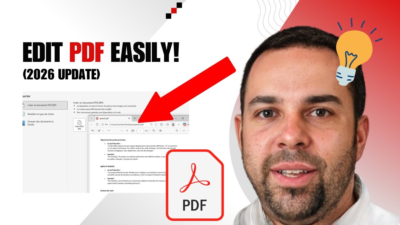 How to Edit a PDF File on PC - YouTube