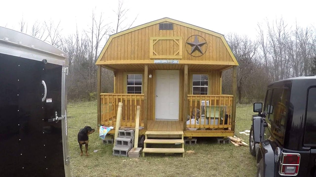 slow day at 14 by 40 off grid hippie shack - YouTube