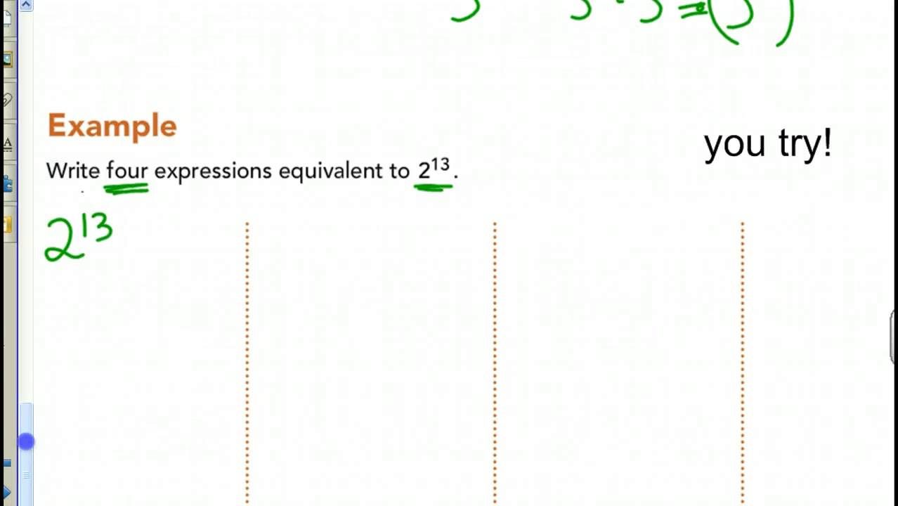 3.6 Comparing Expressions with Exponents - YouTube