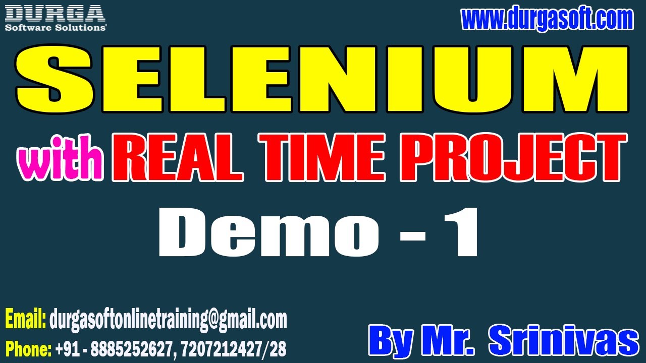 Selenium Tutorials Demo 1 By Mr Srinivas On 06 05 2024 7pm