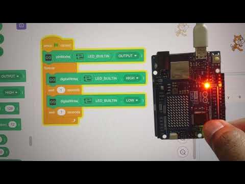 Working on UNO R4 WiFi support with CodeSkool Scratch - YouTube