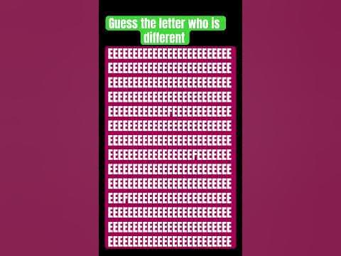 Guess the letter - YouTube