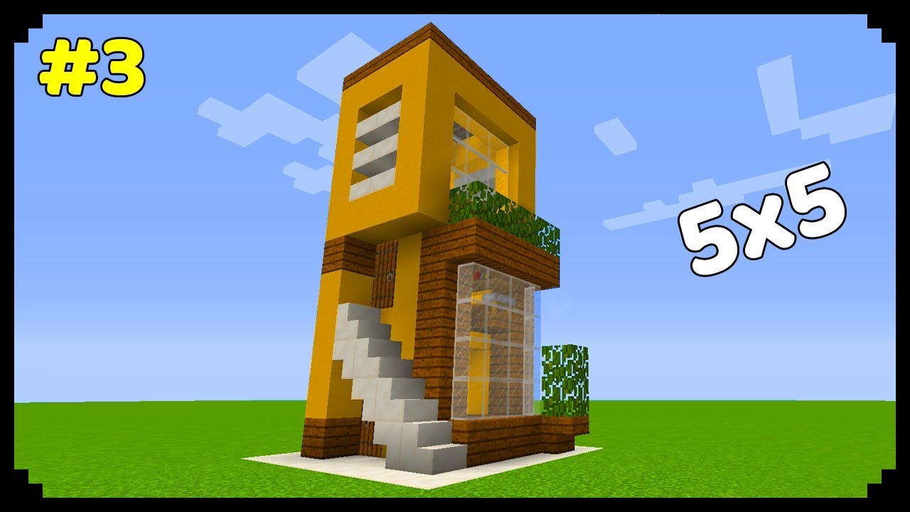 Minecraft: How to make a 5x5 Modern House? #3 | Triplex House - YouTube