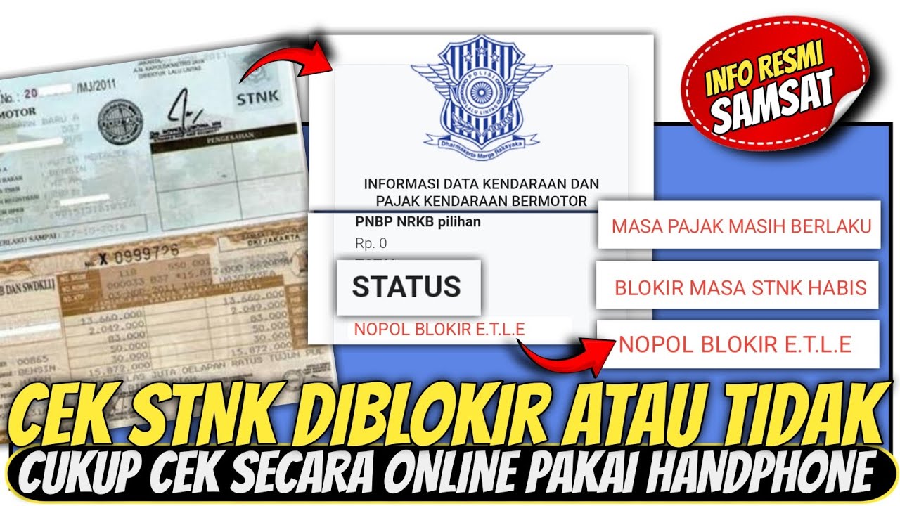 Cek stnk diblokir atau tidak Cara Cek Status Kendaraan sudah terblokir ...