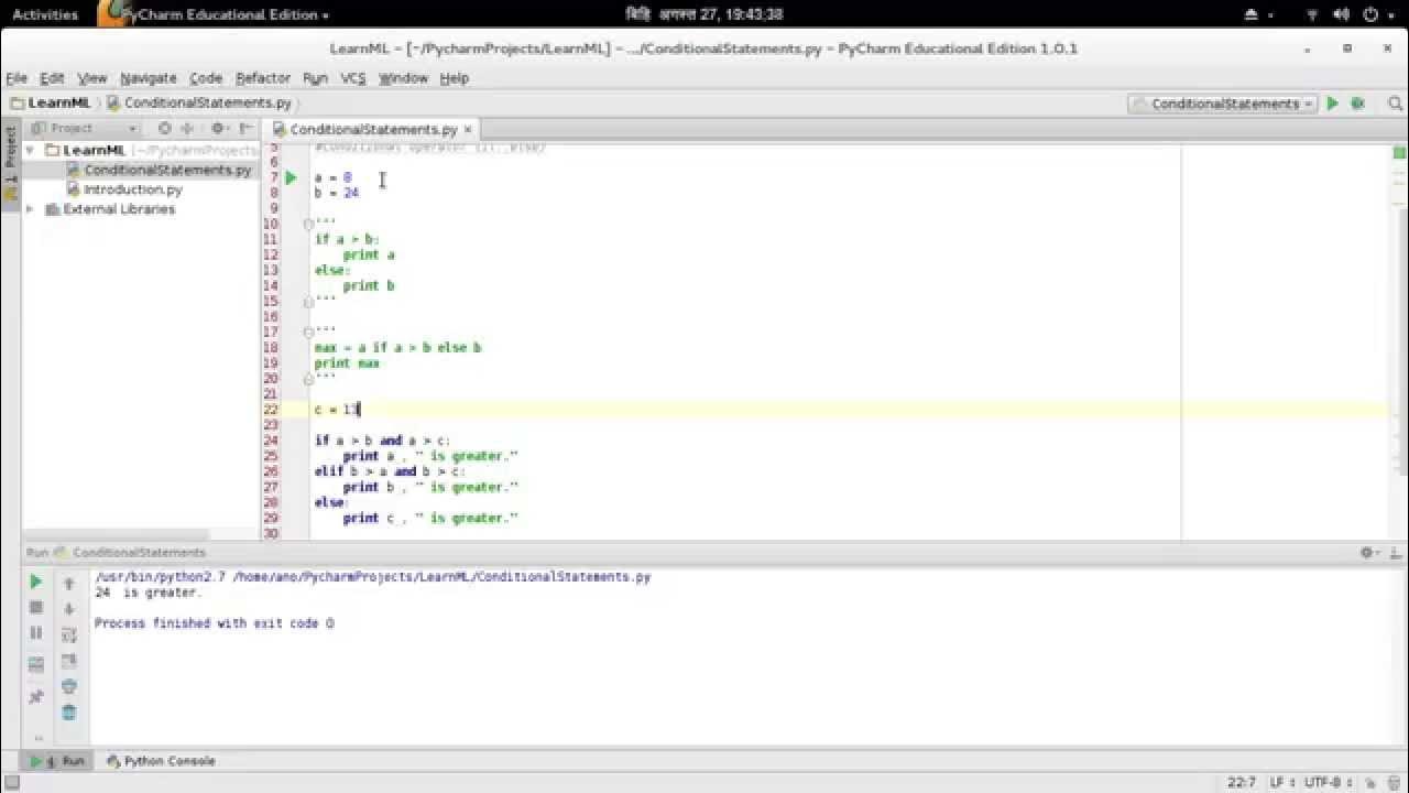 Python - Conditional Operator and Nested If in Python - YouTube