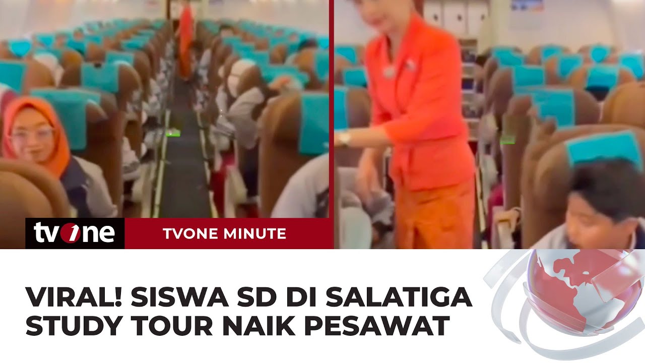 Rombongan Siswa SD Study Tour Naik Pesawat, Bayar Pakai Uang Tabungan | tvOne Minute - YouTube