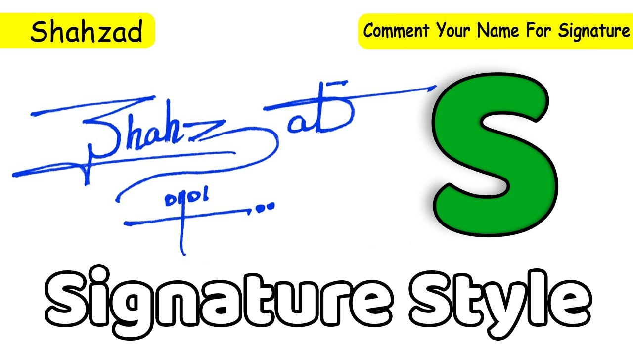 Shahzad Name Signature Style Request Done YouTube shahzad-name-signature-style-request-done-youtube