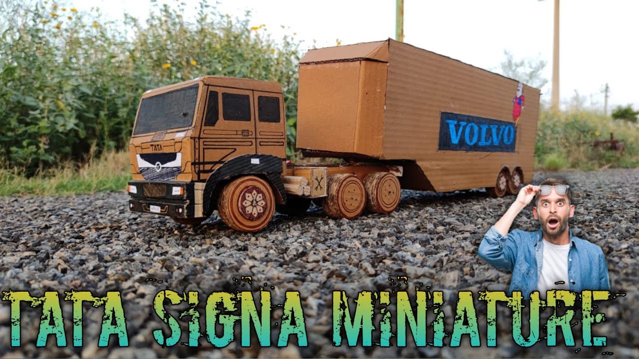how to make TATA signa 16 wheel RC truck from cardboard paper || simple ...
