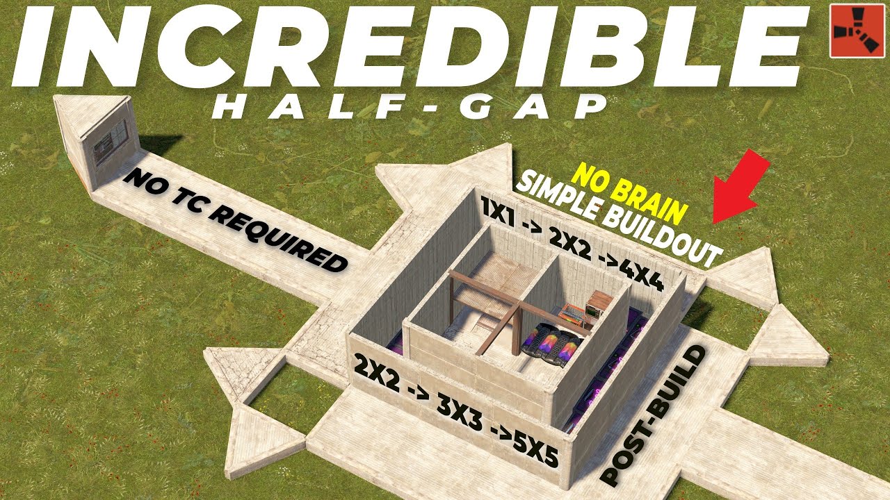 NEW Twig-Buildout HALF-GAP Technique for All Bases | RUST 2025 - YouTube