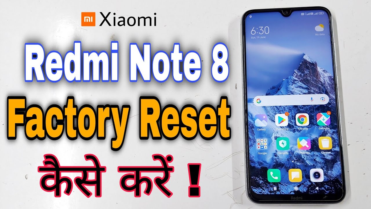 Redmi Note 8 Factory Reset Kaise Karen | How to Hard Reset Redmi Note 8 ...