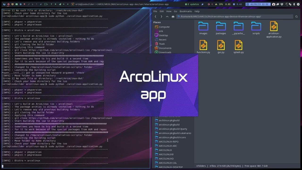 ArcoLinux : 3502 ArcoLinux App 29 - clean cache - get nemesis - backups - fllow dark/light theme ...