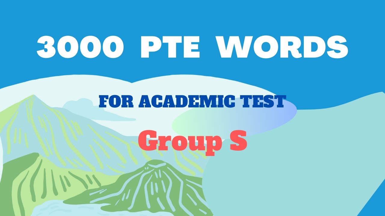 PTE Word List for Academic - Group S - YouTube