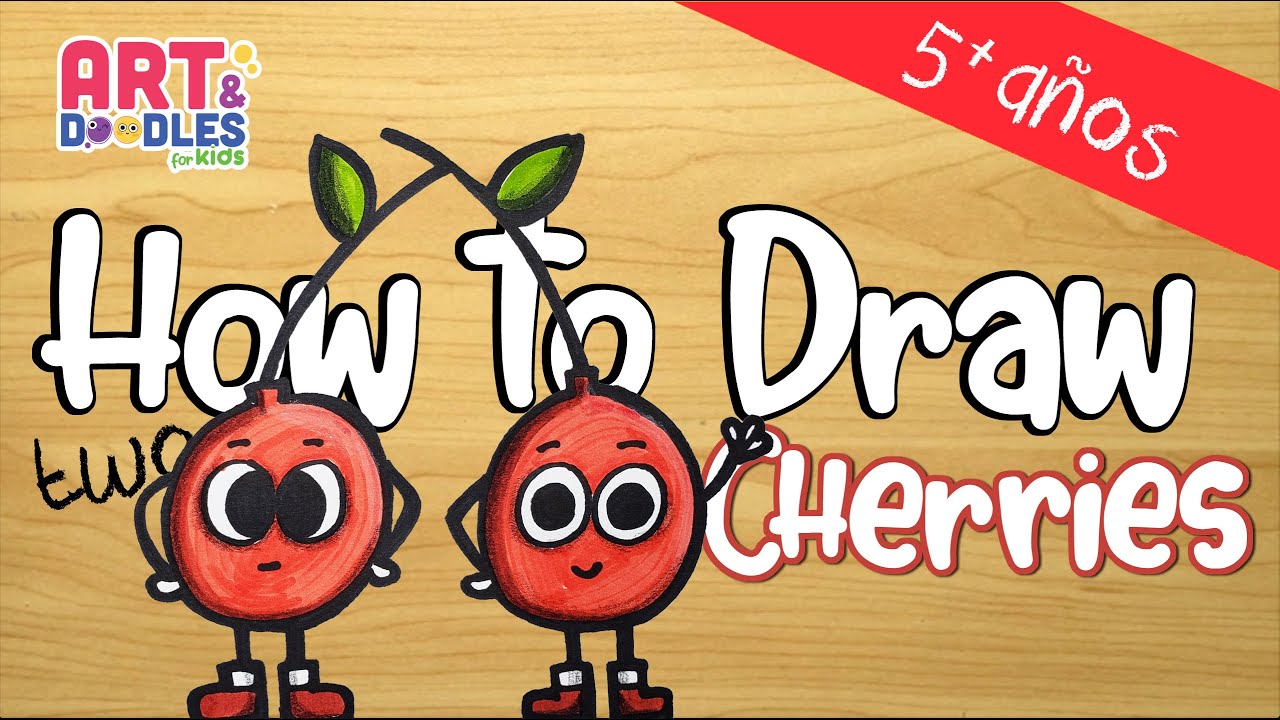 How to draw cute CHERRIES- STEP BY STEP - EASY - YouTube