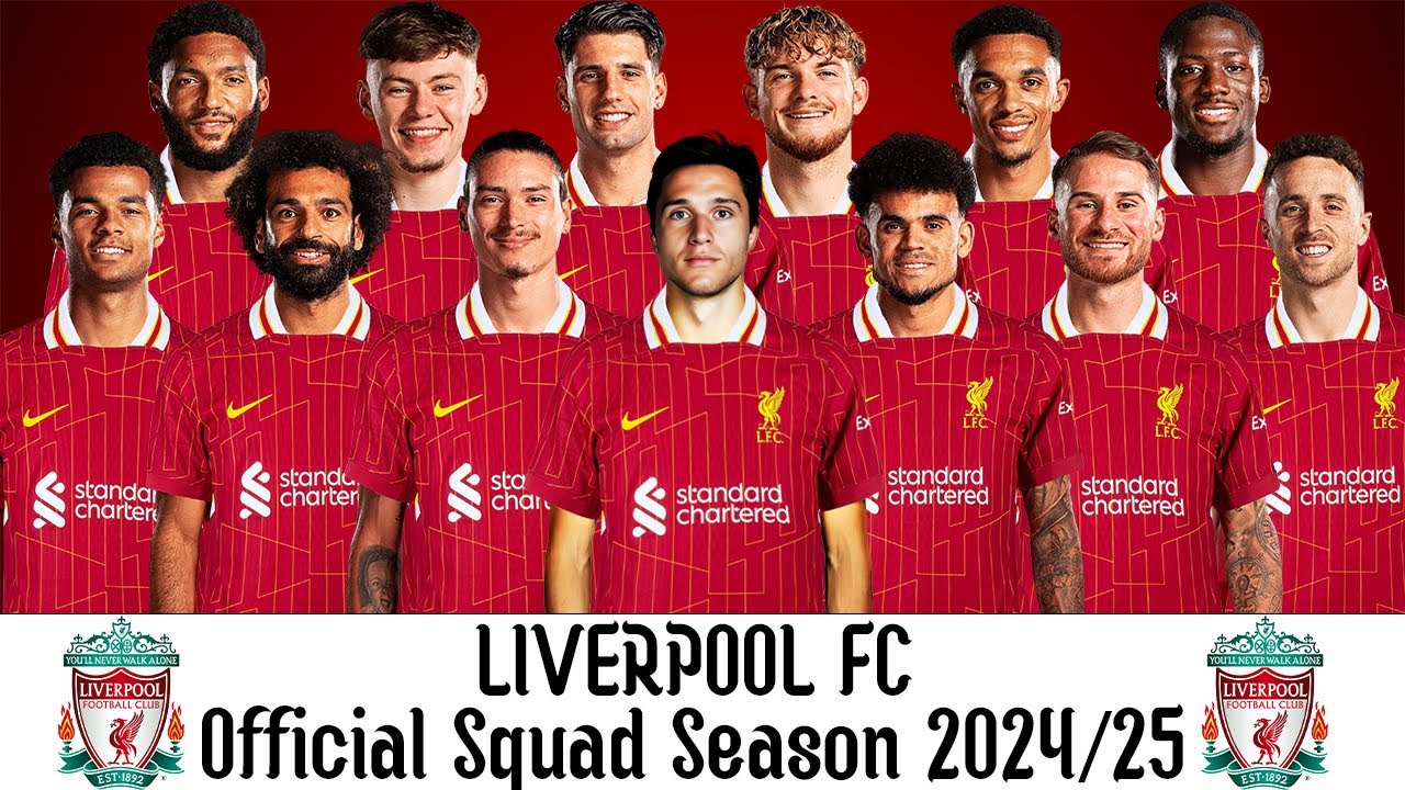 Liverpool FC Official Squad Season 2024/25 | Premier League 24/25 ...