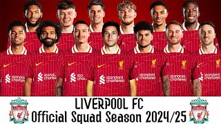 Liverpool Fc Full Squad Season 2024 2025 I Premier League 24 25 I ...