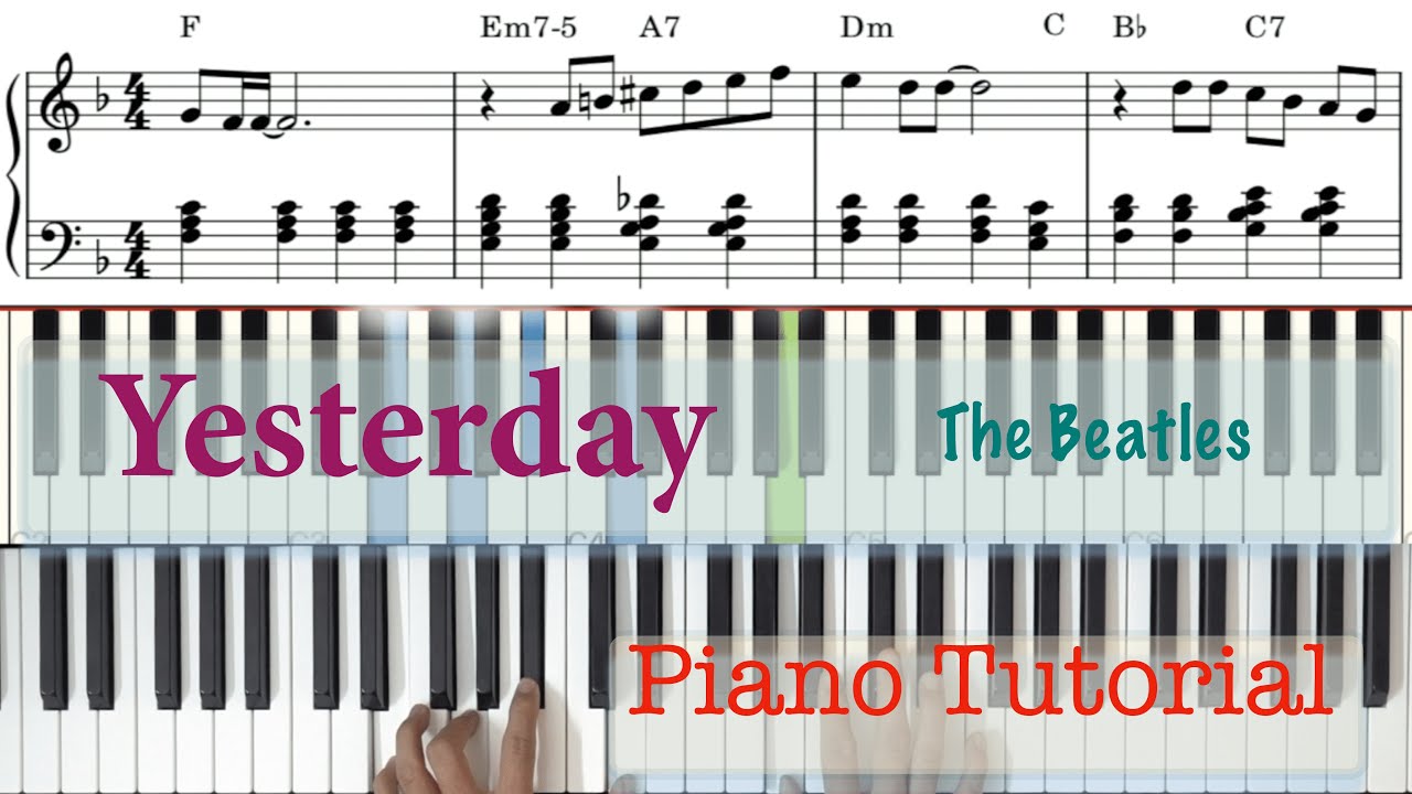 Yesterday || The Beatles || Piano Tutorial - YouTube