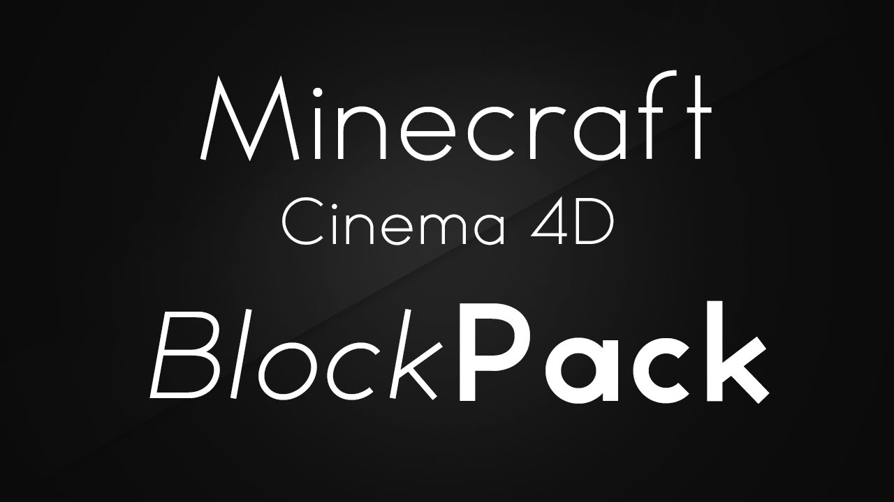 Cinema 4D Minecraft Interactive Block Pack - YouTube