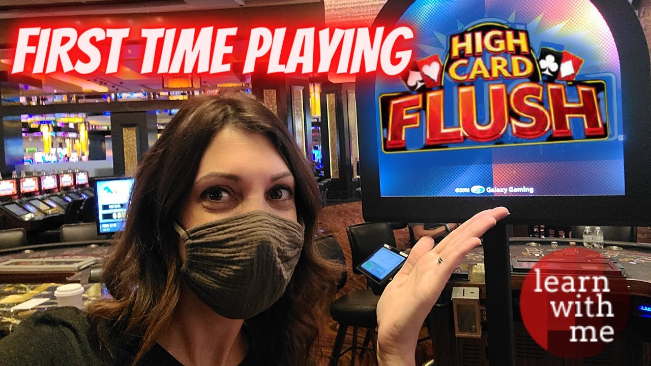 🟡 Let's Learn To Play! HIGH CARD FLUSH ~ Tutorial and Play at Red Rock ...