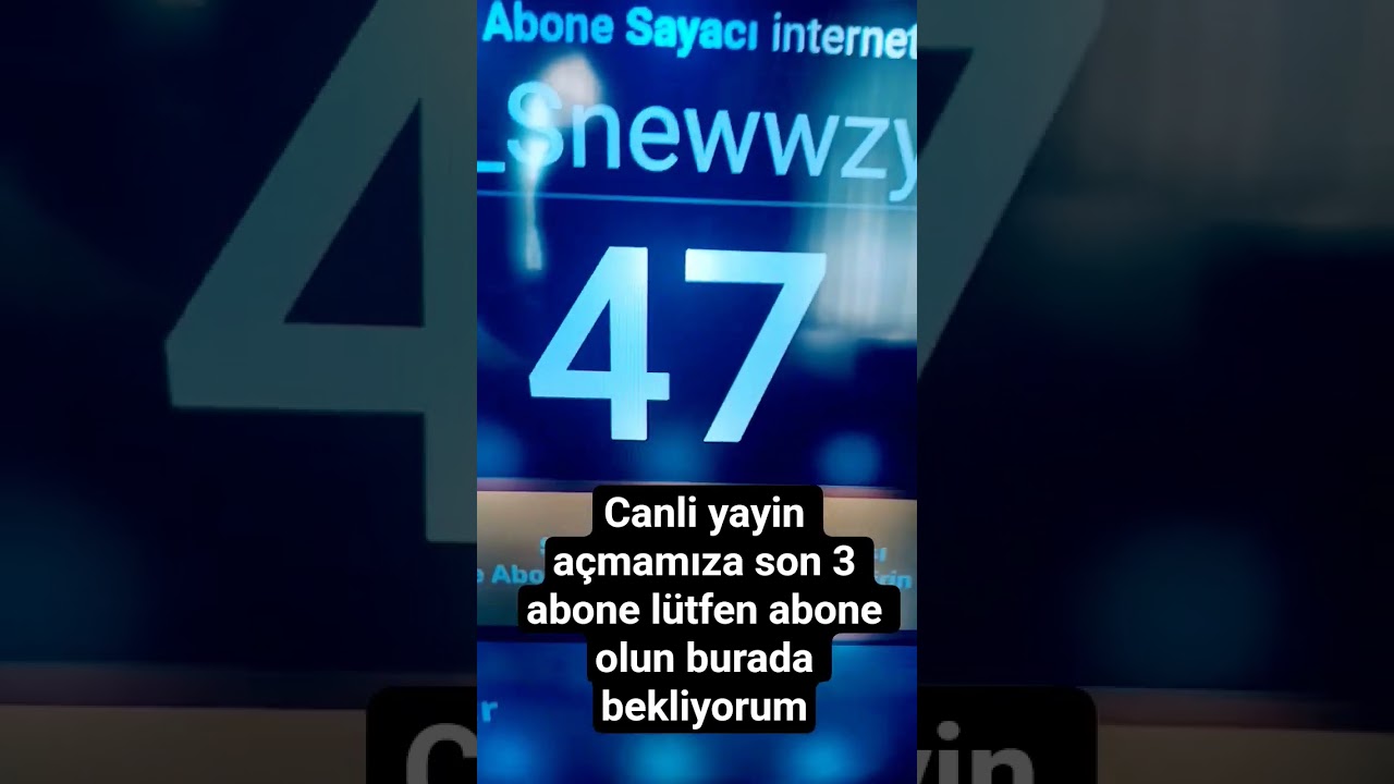son 3 abone. lütfen abone olun #keşfet #ytdayibenionecikarnolur #trend ...