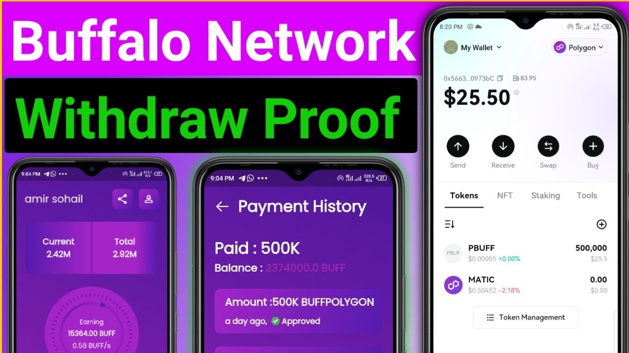 Buffalo Network Withdraw Proof|| How to withdraw Buffalo Network ...