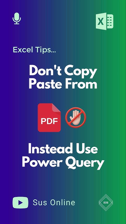 Excel Tips for Converting PDF Data into Excel #excel #learnexcel - YouTube