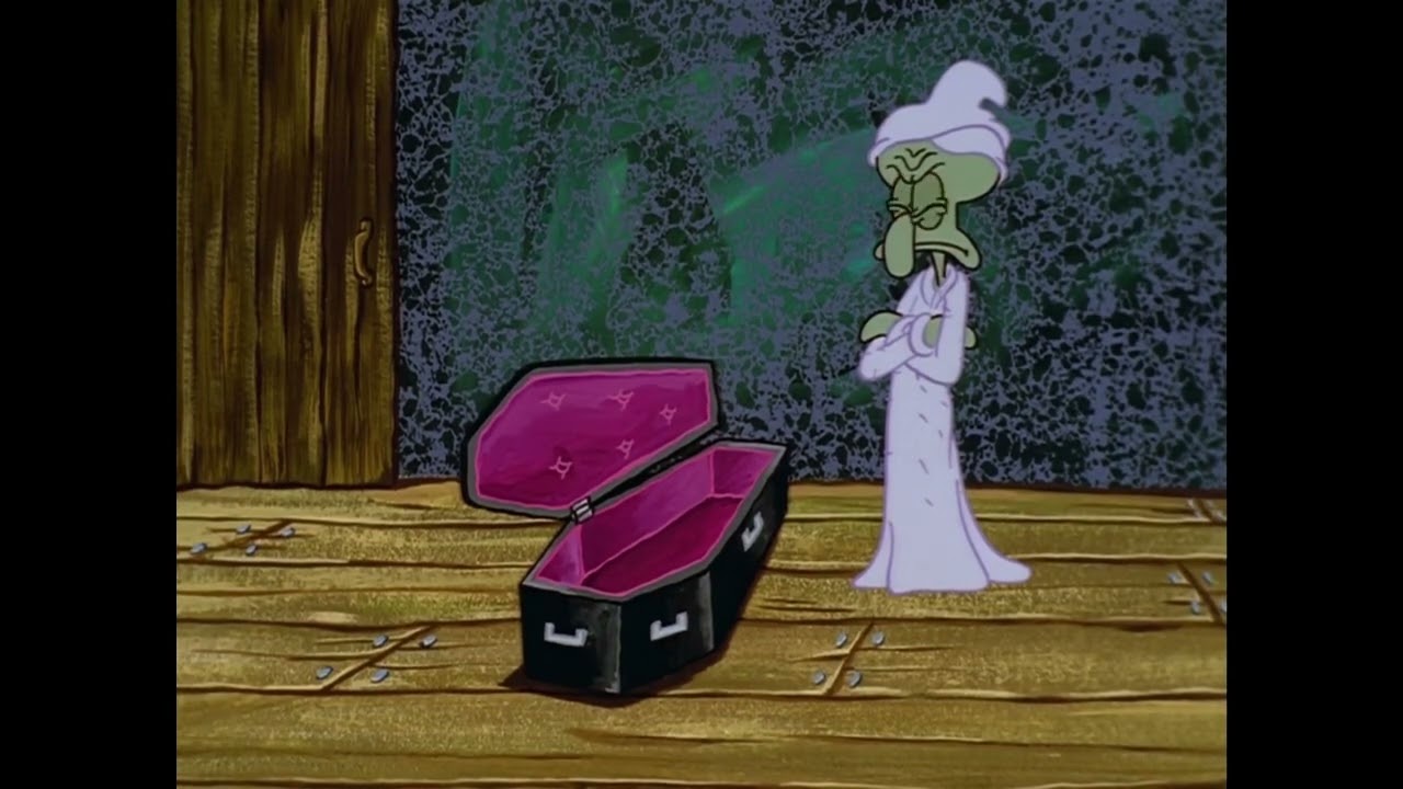 Spongebob Squidward The Unfriendly Ghost Coffin