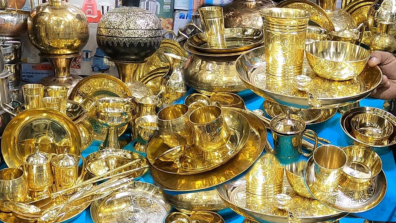 কাঁসার থালা বাসন ও হাড়ি পাতিলের দাম জানুন kasha pitoler hari patil set price in bd - YouTube