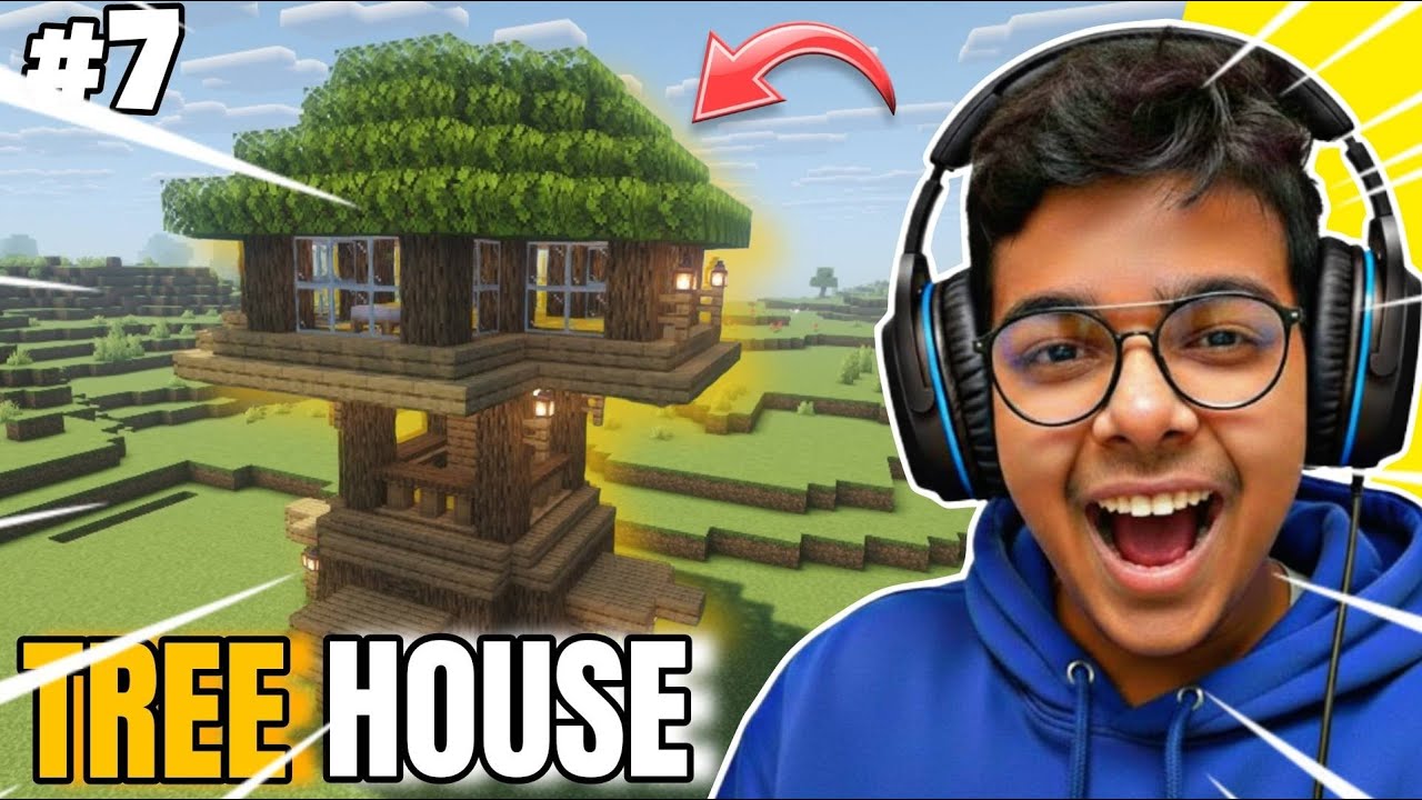 I Built an INSANE Tree House in Minecraft Survival 😱 - YouTube