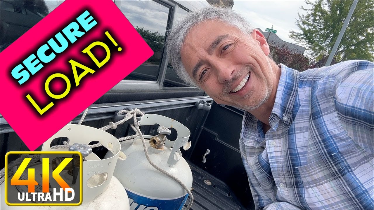 How To Tie The Truckers Hitch To Secure Propane Tanks In Truck Bed (4k UHD) #knottying - YouTube
