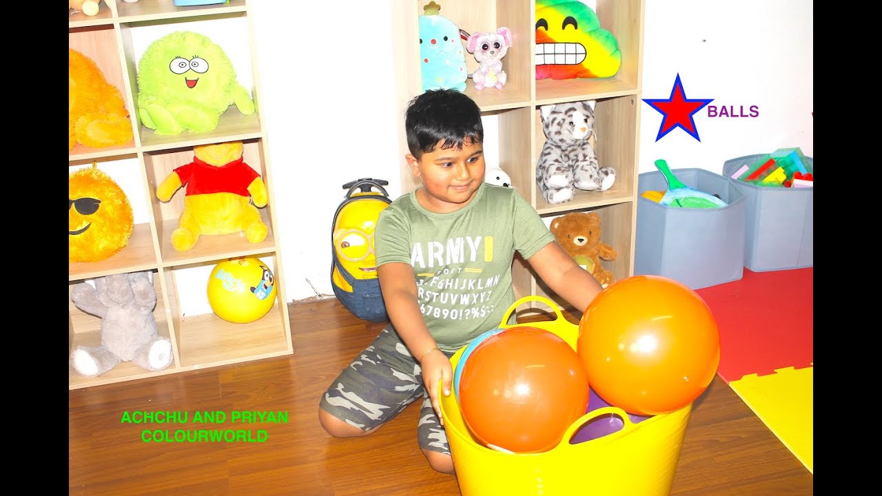 akshayan playing with balls/counting number /learn colour with akshayan ...