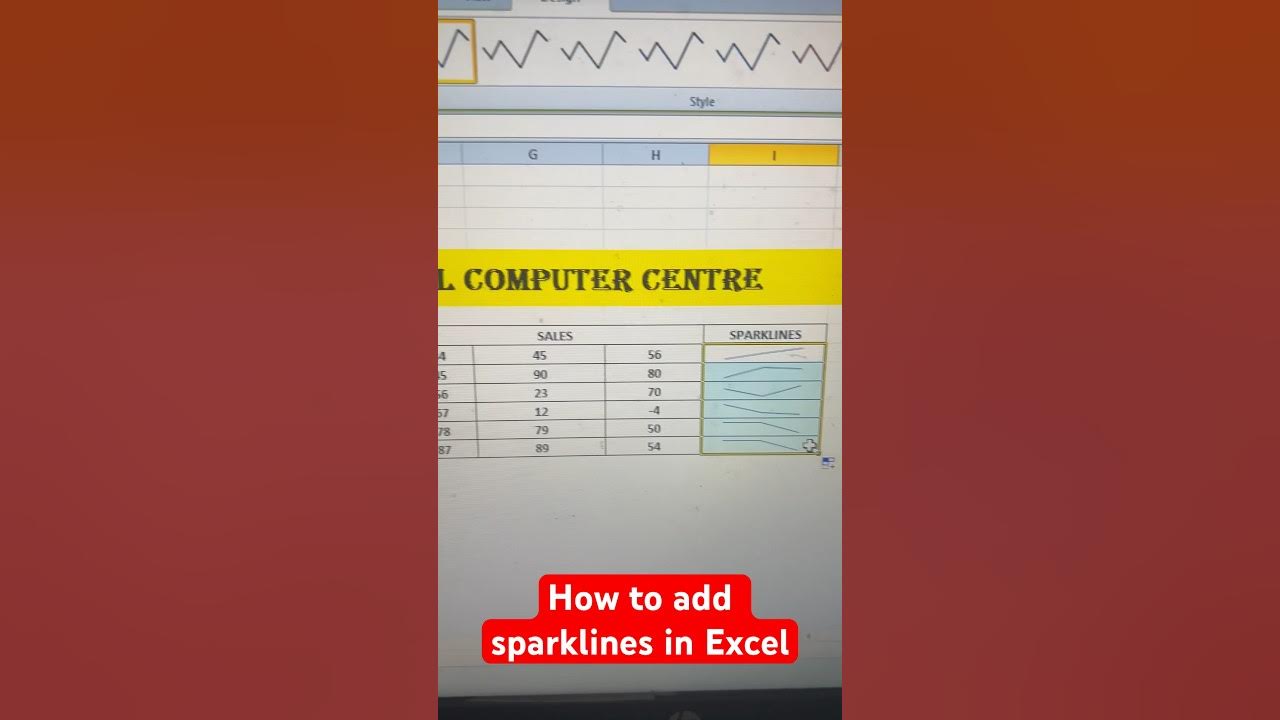 Excel me Sparklines kaiseadd kare How to add sparklines in excel #shorts #shortsvideo # ...