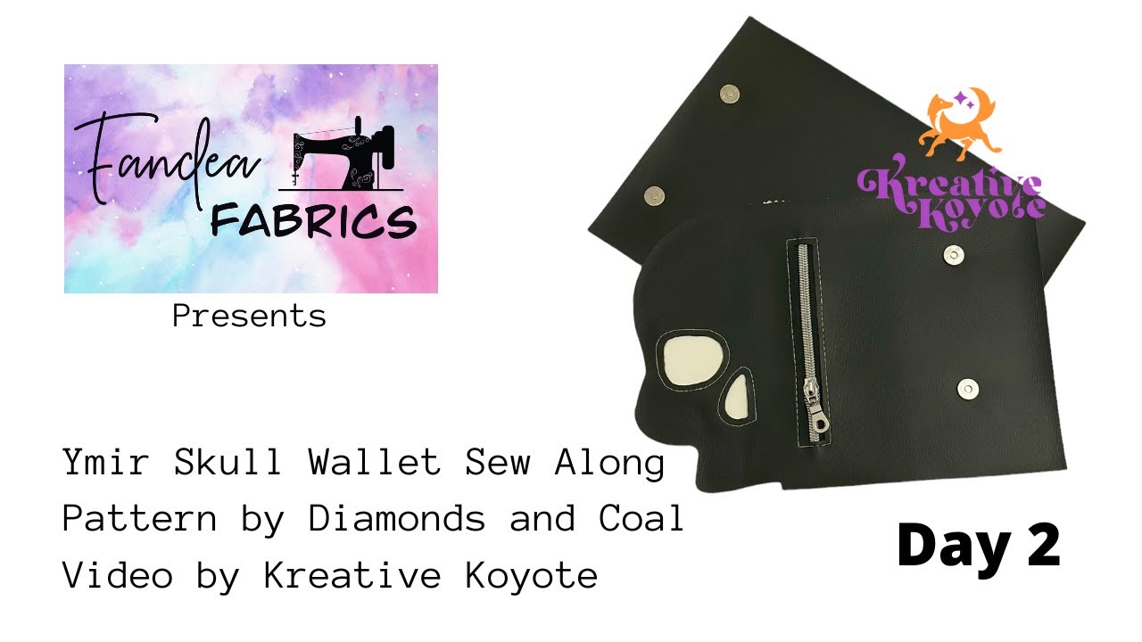 Ymir skull wallet Sew Along Day 2 (with Day 1 Recap) - YouTube