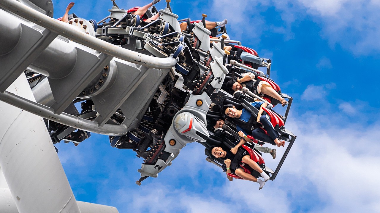 Battlestar Galactica off ride Footage, Vekoma Dueling Roller Coaster at ...