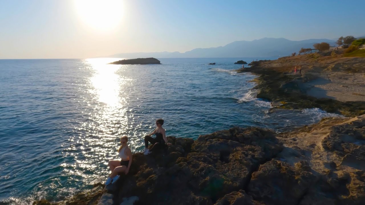 FPV drone Models girls Rocky yoga Greece Crete Saradari beach DarwinFPV ...