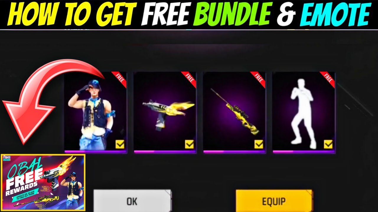 Ob41 clam free reward free fire || how to clam ob41 free bundle & gun ...