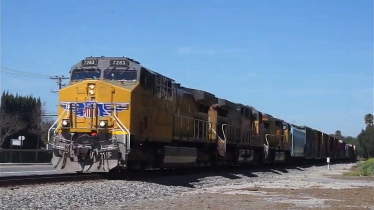 UP 7283 flies through Camarillo CA 4-17-24 - YouTube