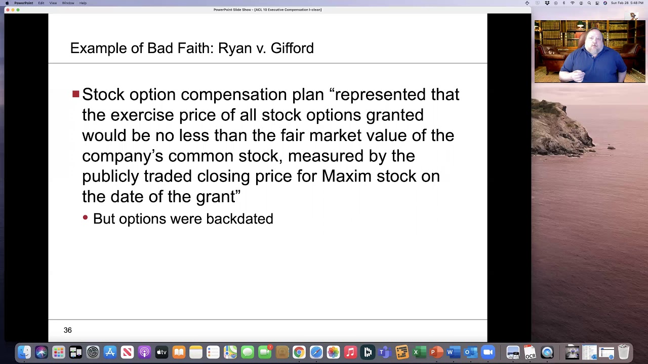 Professor Bainbridge on Executive Compensation under Delaware Corporate ...