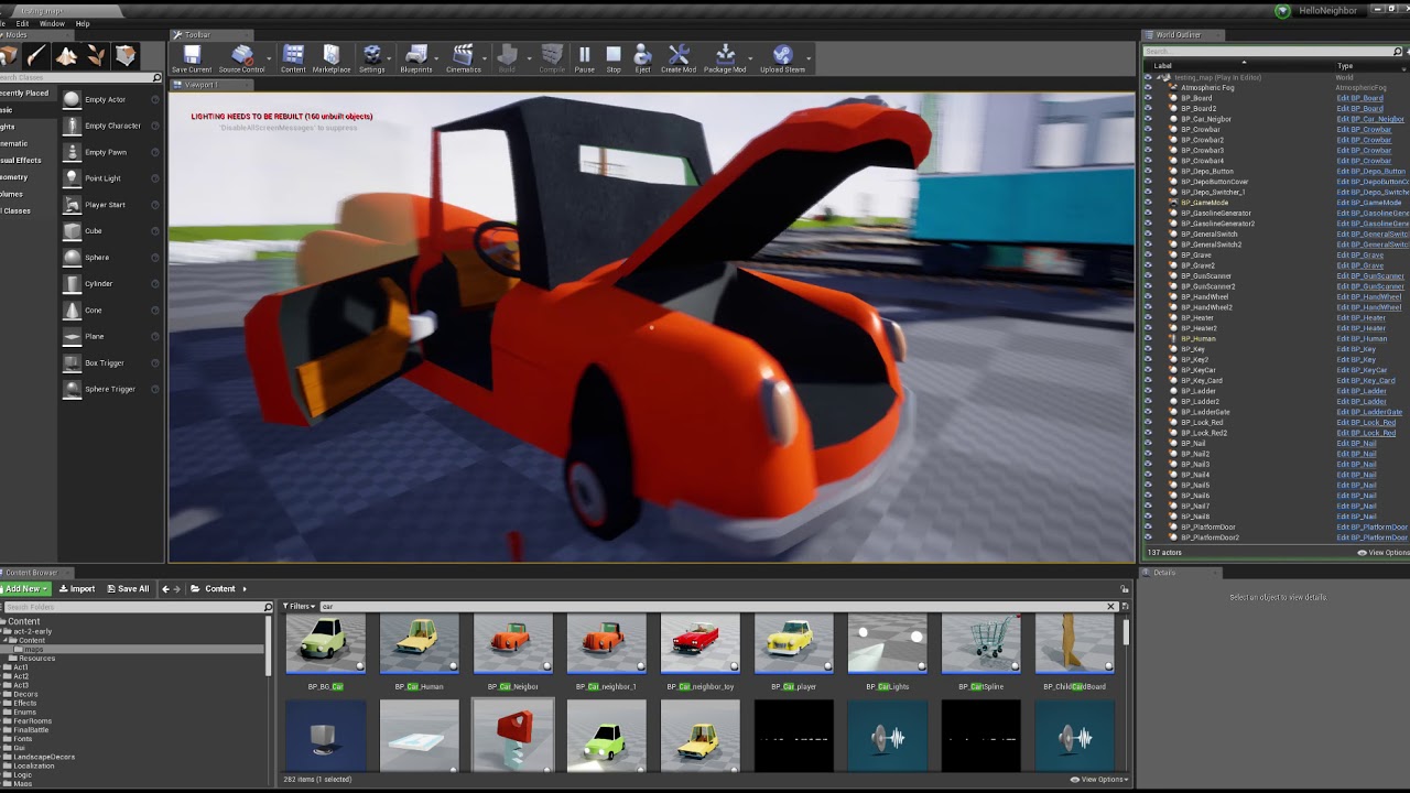How To Set Up The Neighbors Car In Hello Neighbor ( Hello Neighbor Mod ...