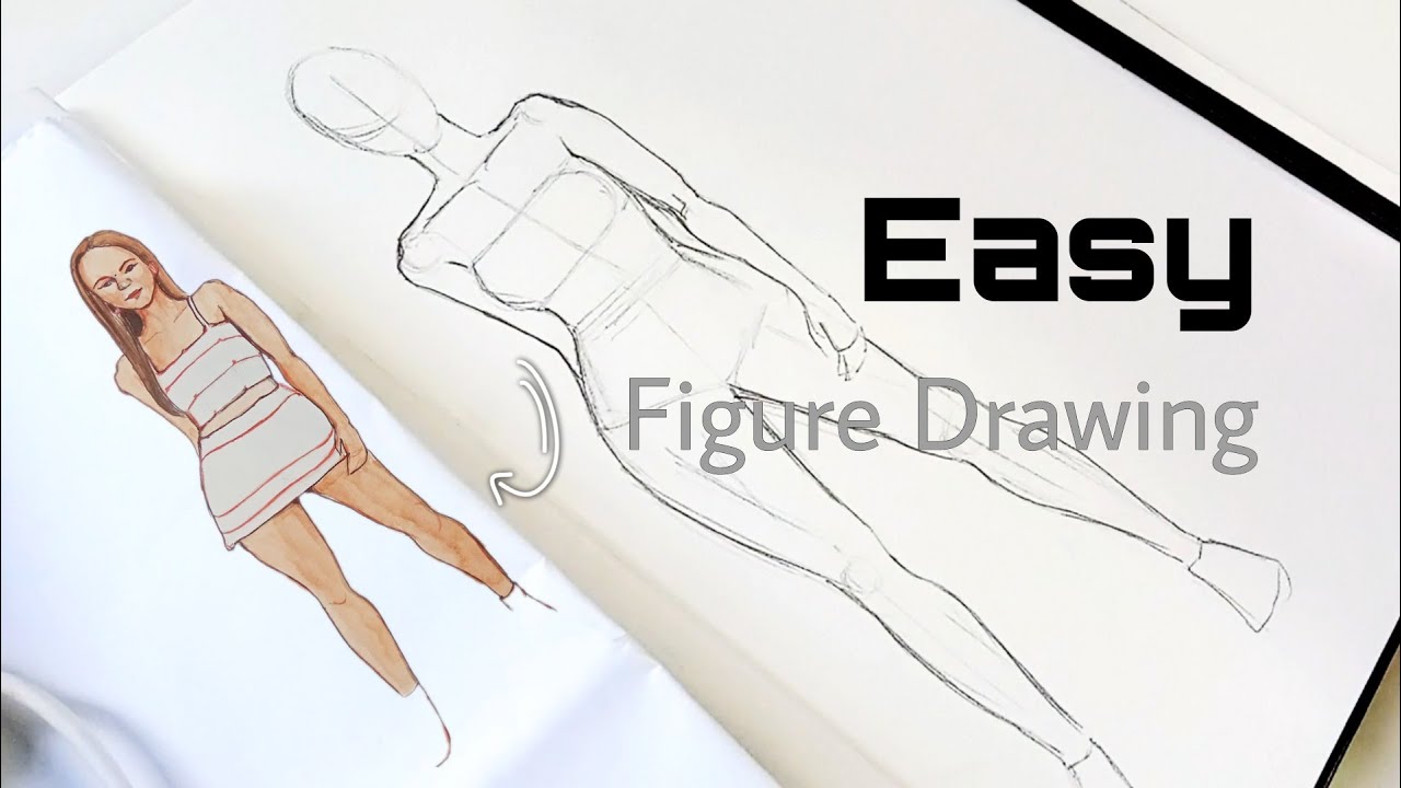 Easy Figure drawing technique | drawing Female figures easily - YouTube