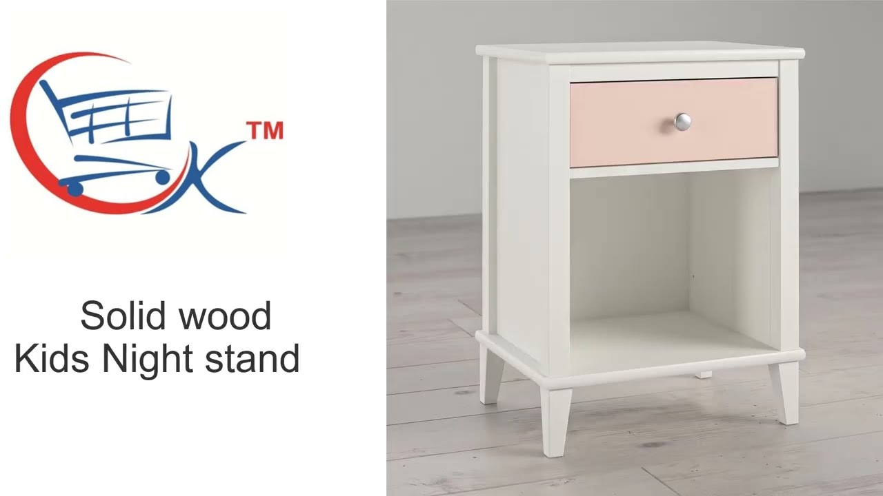 Side Table- Solid Wood Kids Night stand - YouTube