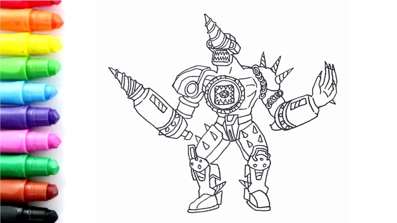 How To Draw ZOMBIE TITAN DRILLMAN - YouTube