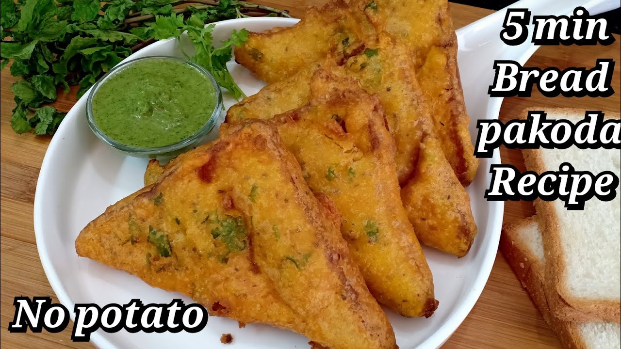 5 min Bread Pakoda Recipe Without Potato | Bread Pakoda | Street Style ...