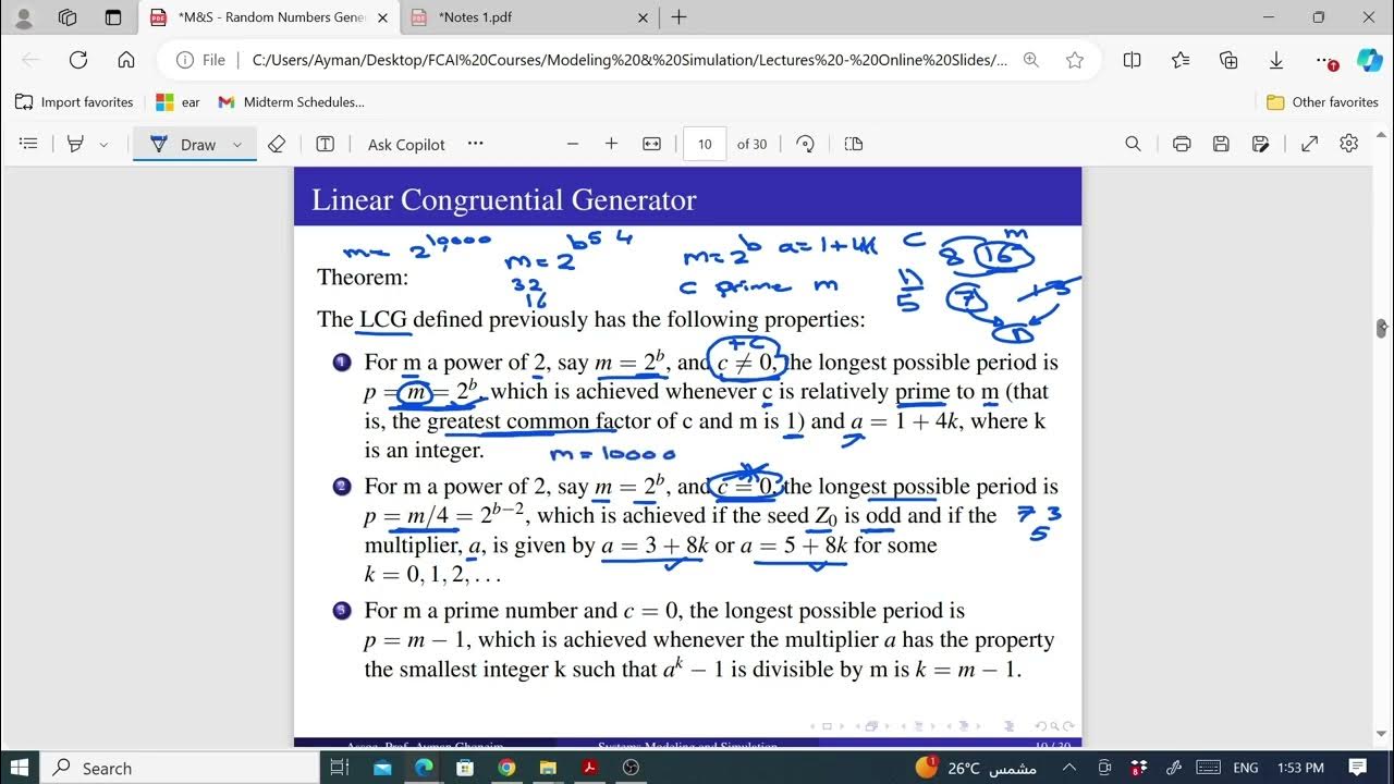 Lecture 6 - Random Numbers Linear Congruential Generators (Part 2) - YouTube