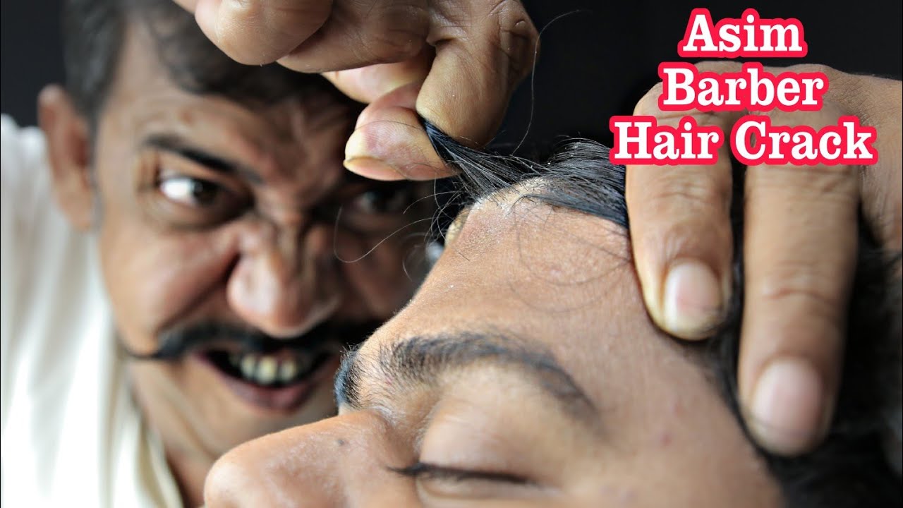ASMR Asim Barber Hair Cracking Head Massage With Crunchy Neck Cracking ...