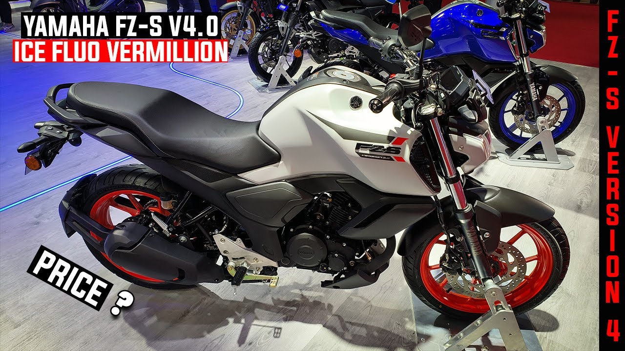 तो ये है Yamaha FZs V4 New Model | New Ice Fluo Vermillion Colour | FZs ...