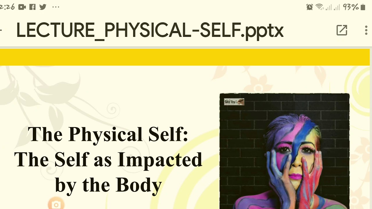 The Physical Self - YouTube