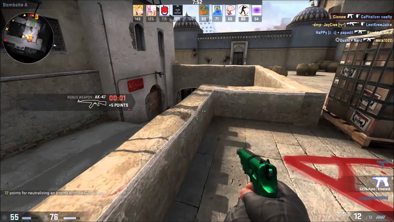 CZ-75 Emerald Gameplay| CS:GO - YouTube