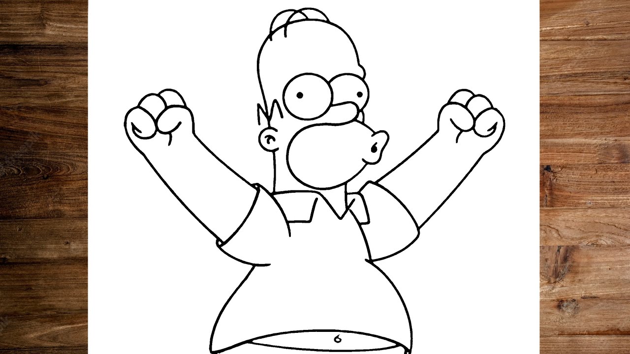How To Draw HOMER SIMPSON 🍩 | Animation - YouTube