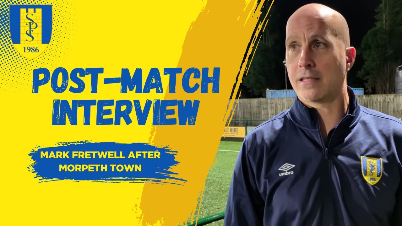 Mark Fretwell talks after the 3-0 loss to Morpeth Town - YouTube